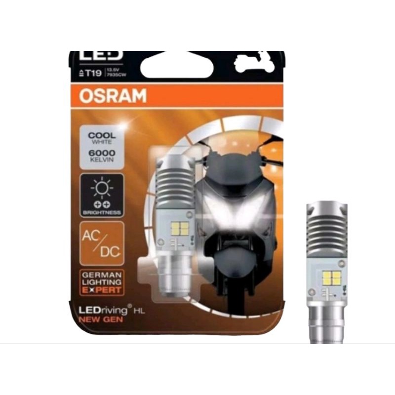 Jual Osram led T19 M5 k1 lampu utama motor H6 putih ac/dc plug play ...