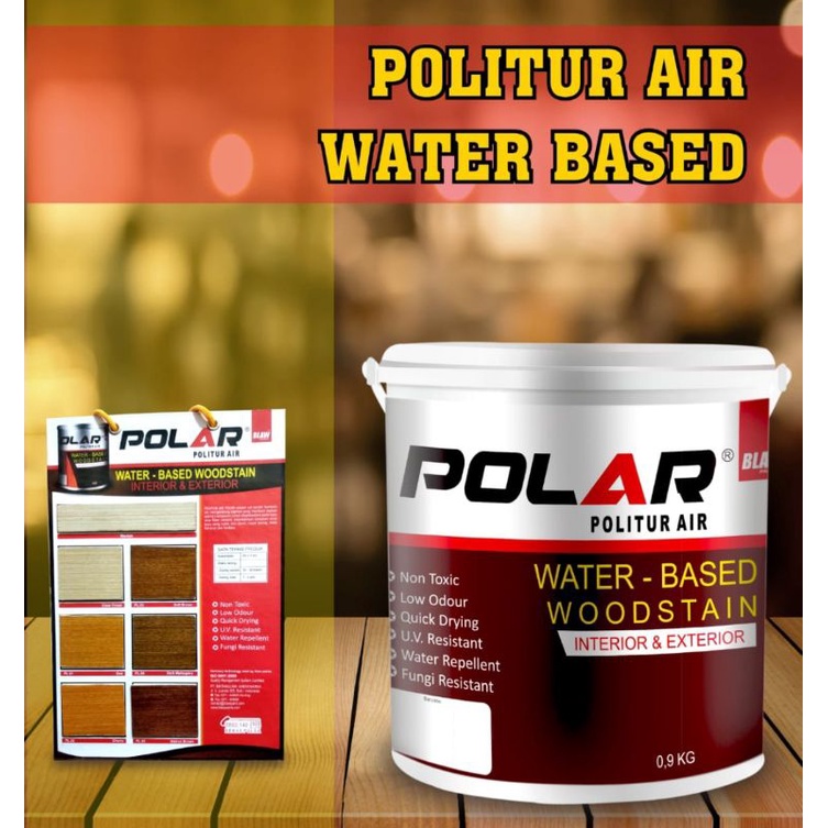 Jual politur air - POLAR WOODSTAIN 0,9 - water base - pernis kayu ...
