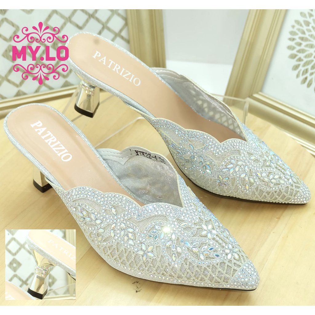 Jual SEPATU PESTA WANITA WEDGES SANDAL SELOP KEBAYA WEDDING MEWAH ...