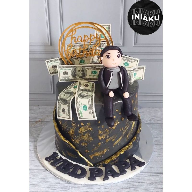 Jual Kue Ulang Tahun Karakter Sultan/Dollar (butter 15cm) | Shopee ...