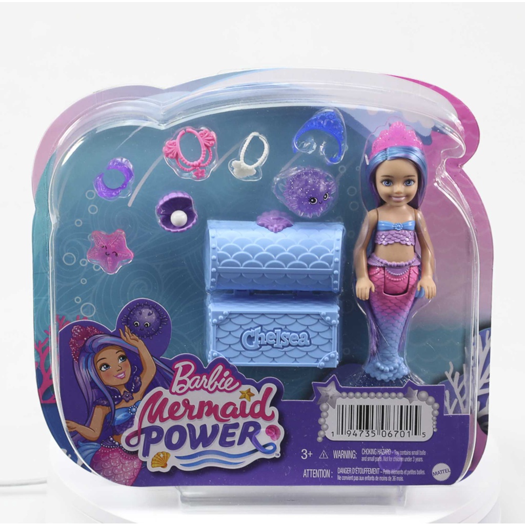 Jual Barbie Mermaid Power Chelsea Mermaid Doll With 2 Pets ...