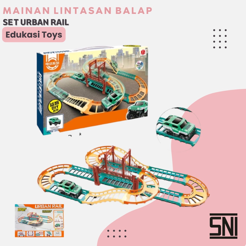 Jual Mainan mobil mobilan set anak dengan lintasan rel rail jalanan ...