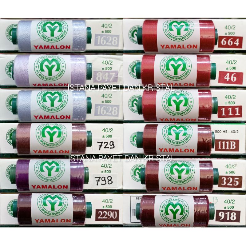 Jual Benang jahit yamalon ungu, merah marun & burgundy | Shopee Indonesia