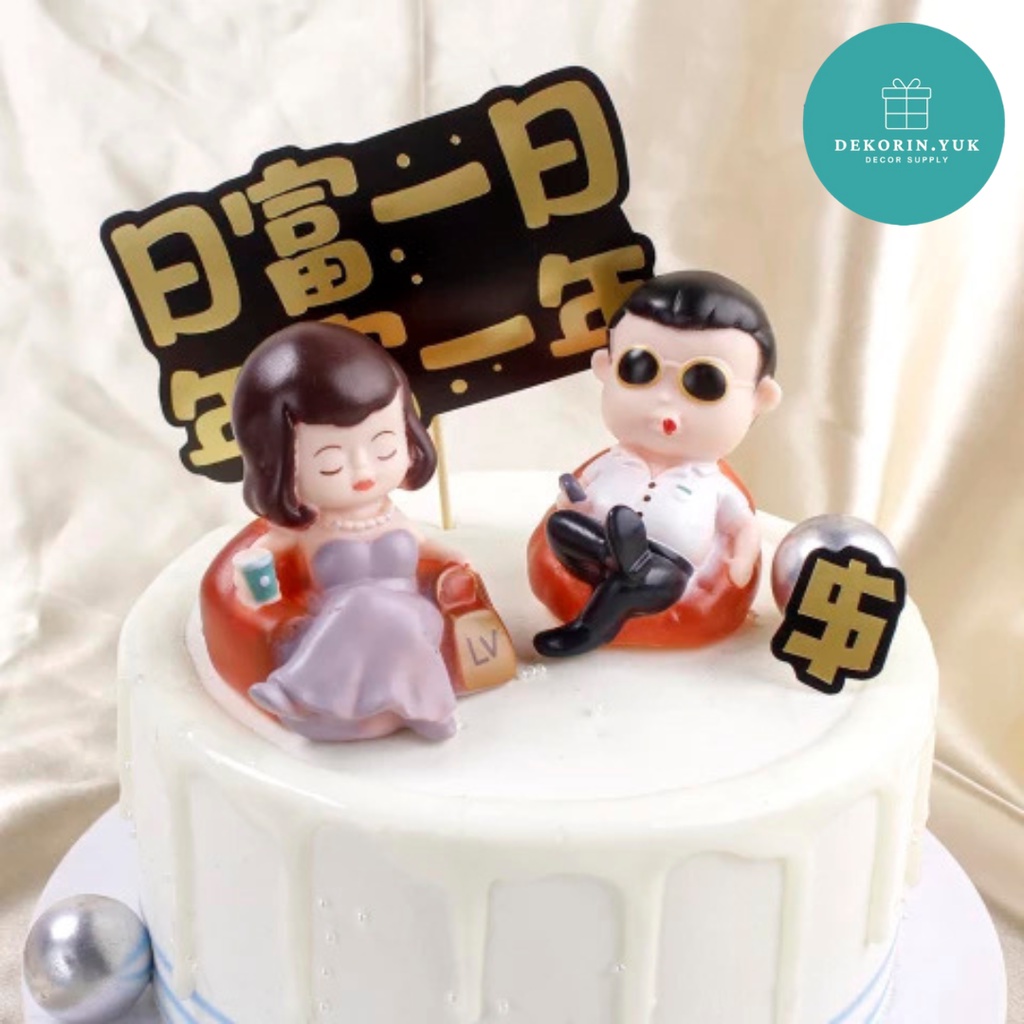 Jual CAKE TOPPER BENTUK PAK BOS DAN IBU BOS aksesoris kue dekorasi ...