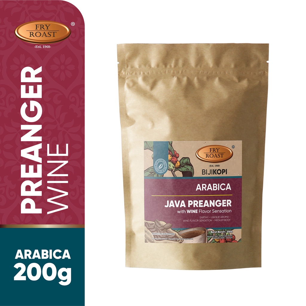 Jual KOPI ARABICA JAVA PREANGER WINE PROCESS 200 GR BIJI DAN BUBUK ...