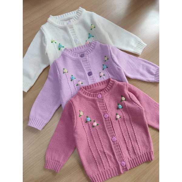 Jual 22901 Littlebundle jaket cardigan rajut bunga | Shopee Indonesia