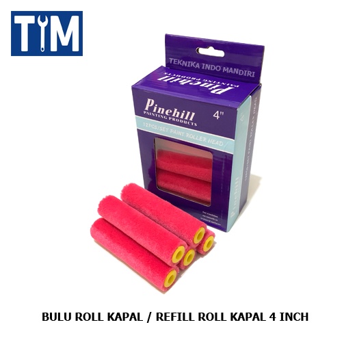 Jual PINEHILL Refill Kuas Rol Kapal 4 INCH ( MERAH ) / Isi Ulang Roll ...