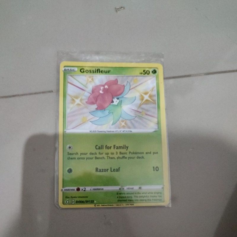 Jual kartu shiny gossifleur+sleeve card | Shopee Indonesia