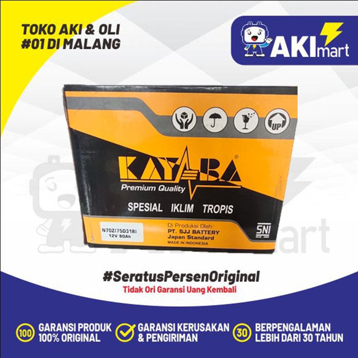 Jual Kayaba NS70/65D26R 12V/65Ah Aki Mobil | Shopee Indonesia
