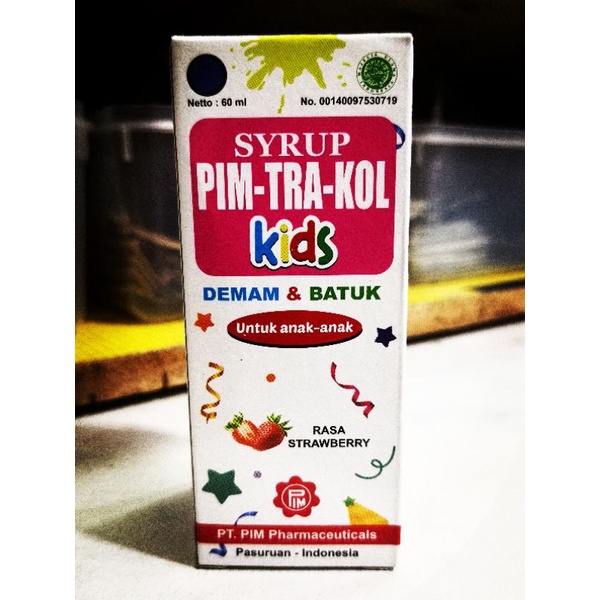 Jual Pimtrakol Kids Demam & Batuk Straw Sirup 60ml | Shopee Indonesia
