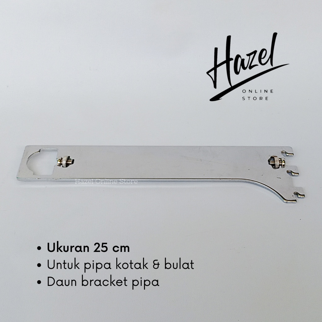 Jual Daun Bracket 25 Cm Penyangga Pipa Kotak Dan Bulat Siku Braket Display SPP | Shopee Indonesia