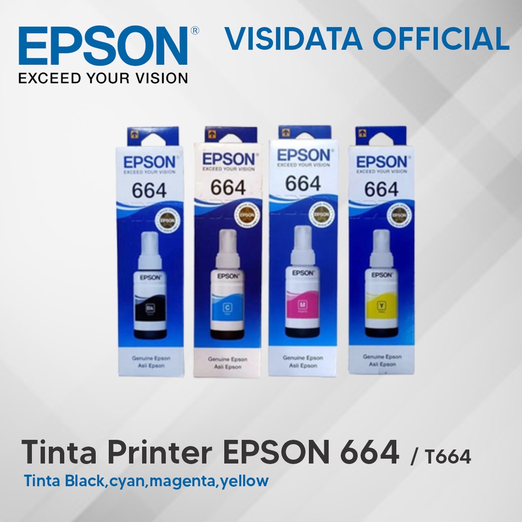 Jual Tinta Original Epson 664 B C M Y Untuk Printer Epson L100 L120 7695