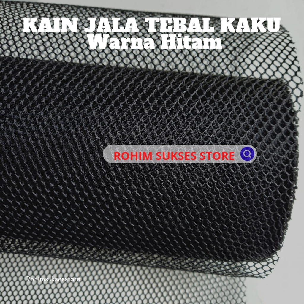 Jual Bahan Kain Jaring / Jala Tas Tebal Warna Hitam Murah Harga Meteran ...
