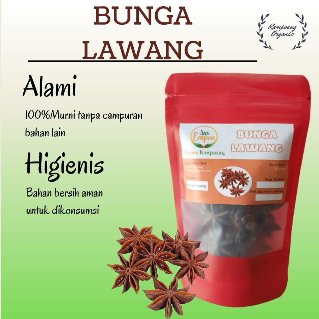 Jual Bunga Kembang Lawang Pekak Utuh Star Anise Bumbu Dapur Instan ...