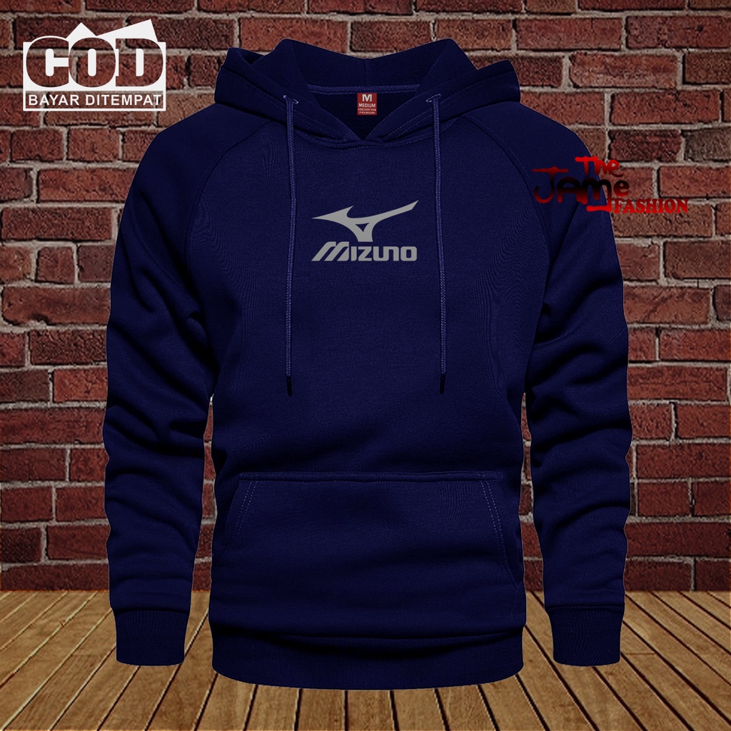 Jual Promo Cod Sweater Hoodie Distro Mizuno Quality Silver Premium ...