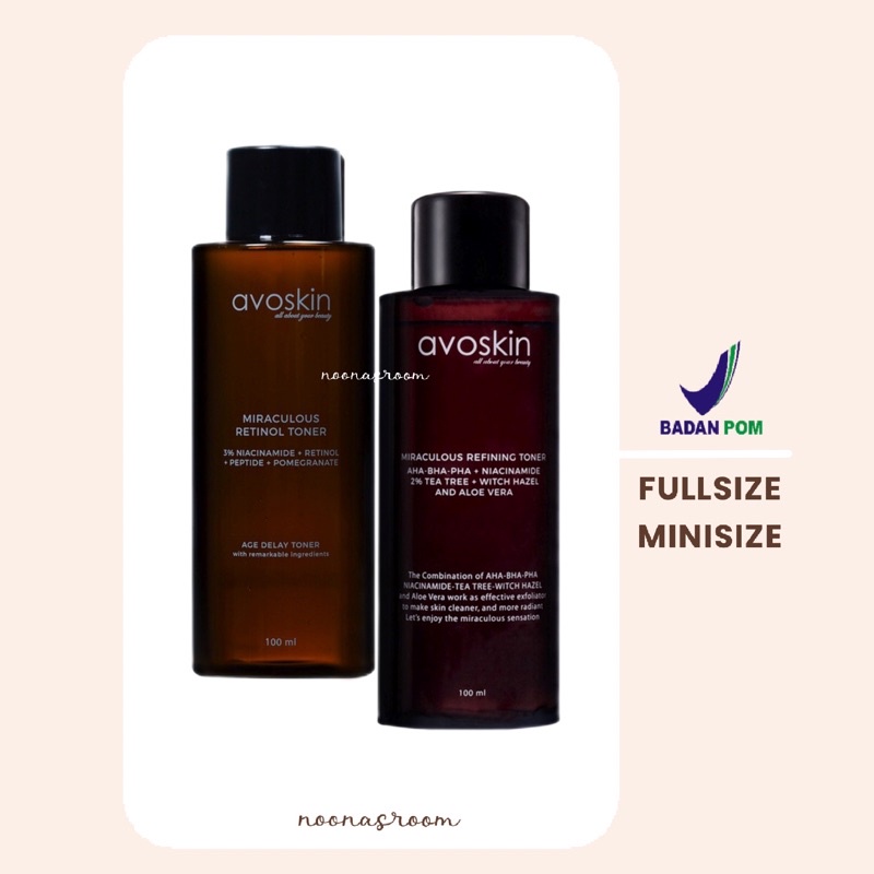 Jual AVOSKIN Miraculous Refining // Retinol Toner aha bha eksfoliasi ...