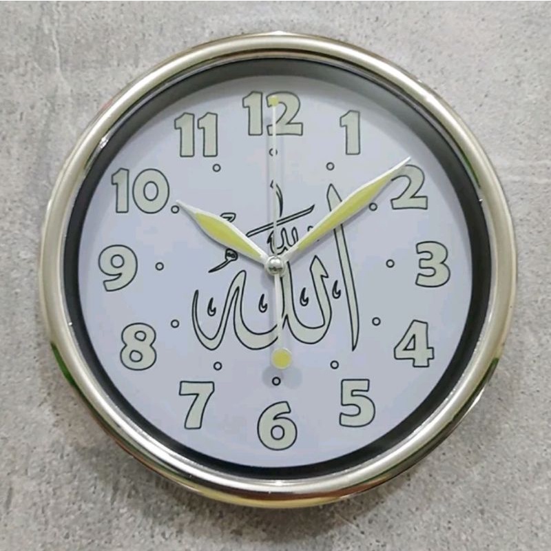 Jual Jam Dinding Esa Nuansa islami kaligrafi Arab Gold Ukuran 20cm ...