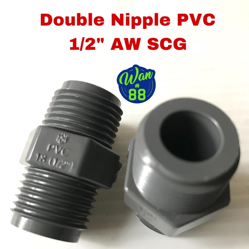 Jual Double Nipple PVC 1/2” AW SCG | Shopee Indonesia