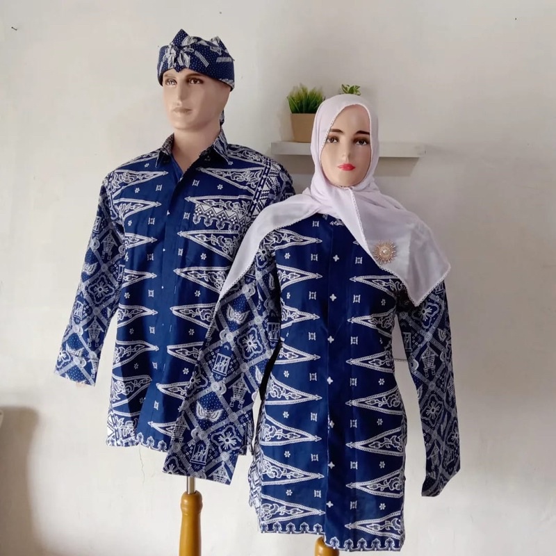 Jual Kemeja dan Atasan Batik Baduy Tapak Kebo Angklung Navy | Shopee Indonesia