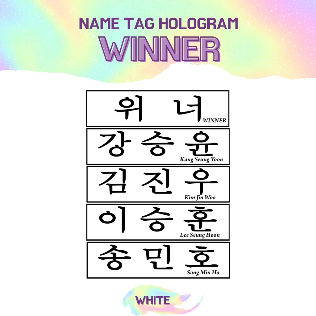 Jual TRANSPARAN STIKER HOLOGRAM WINNER NAMETAG (HARGA 2 PCS) NAME TAG ...