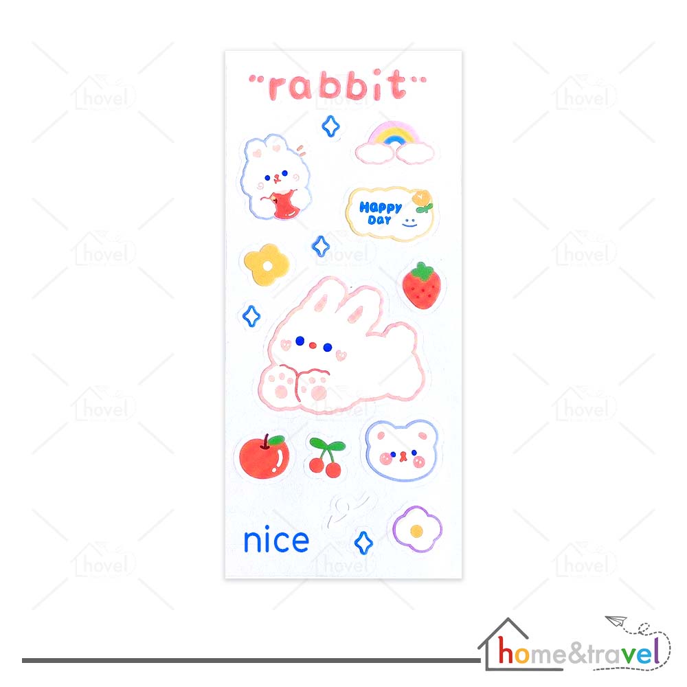 Jual HOVELSHOP Sticker Set Cartoon Diary Book Decoration Beruang ...