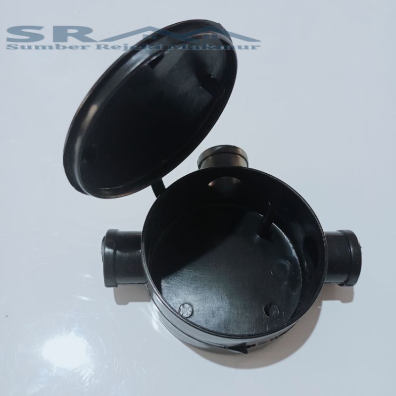 Jual TEE Doos listrik 5/8 inc (17 mm) Hitam | terminal T Doos Listrik ...