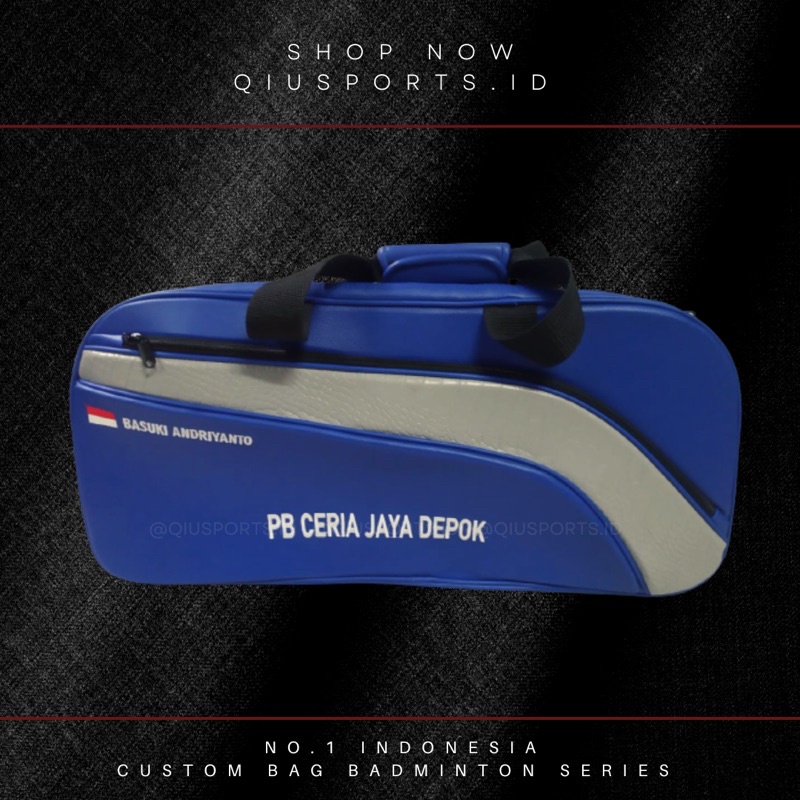 Jual TAS RAKET BADMINTON CUSTOM NAMA - SERIES RANGER BLUE | Shopee ...