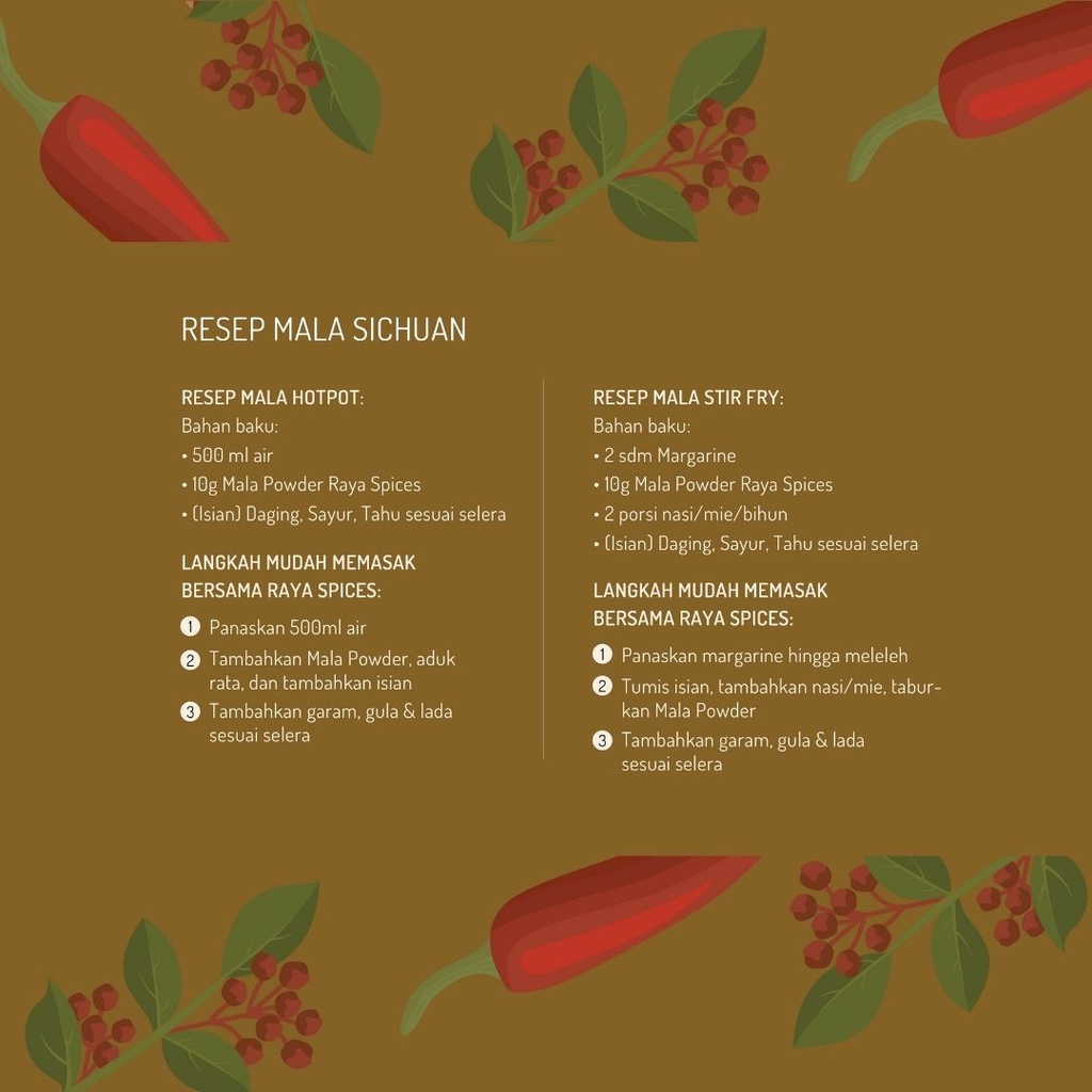 Jual Raya Spices | Bumbu Mala Pedas Viral | Bubuk Mala Instan | Untuk ...