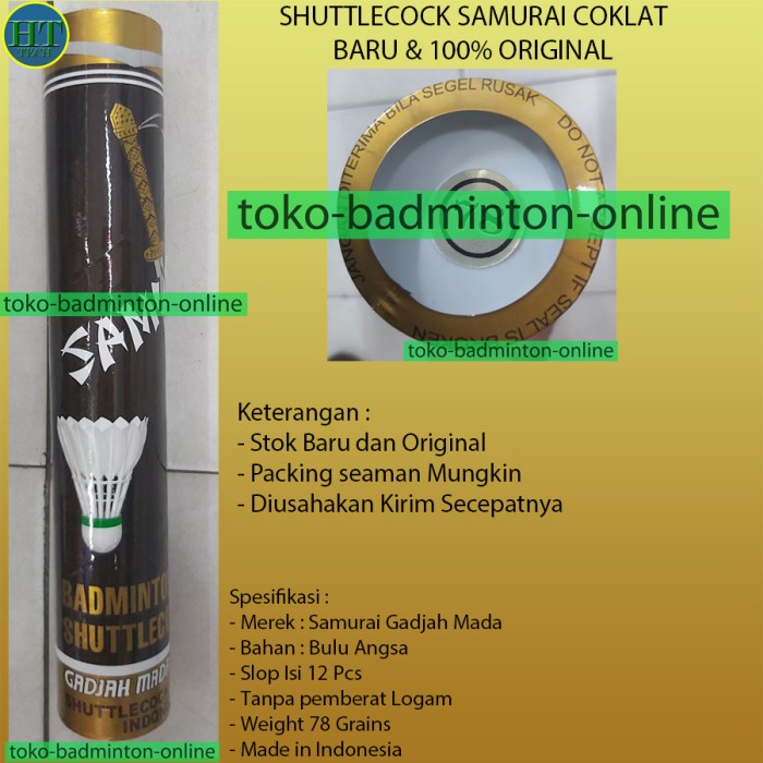 Jual SHUTTLECOCK SAMURAI COKLAT KOK BADMINTON ORIGINAL | Shopee Indonesia
