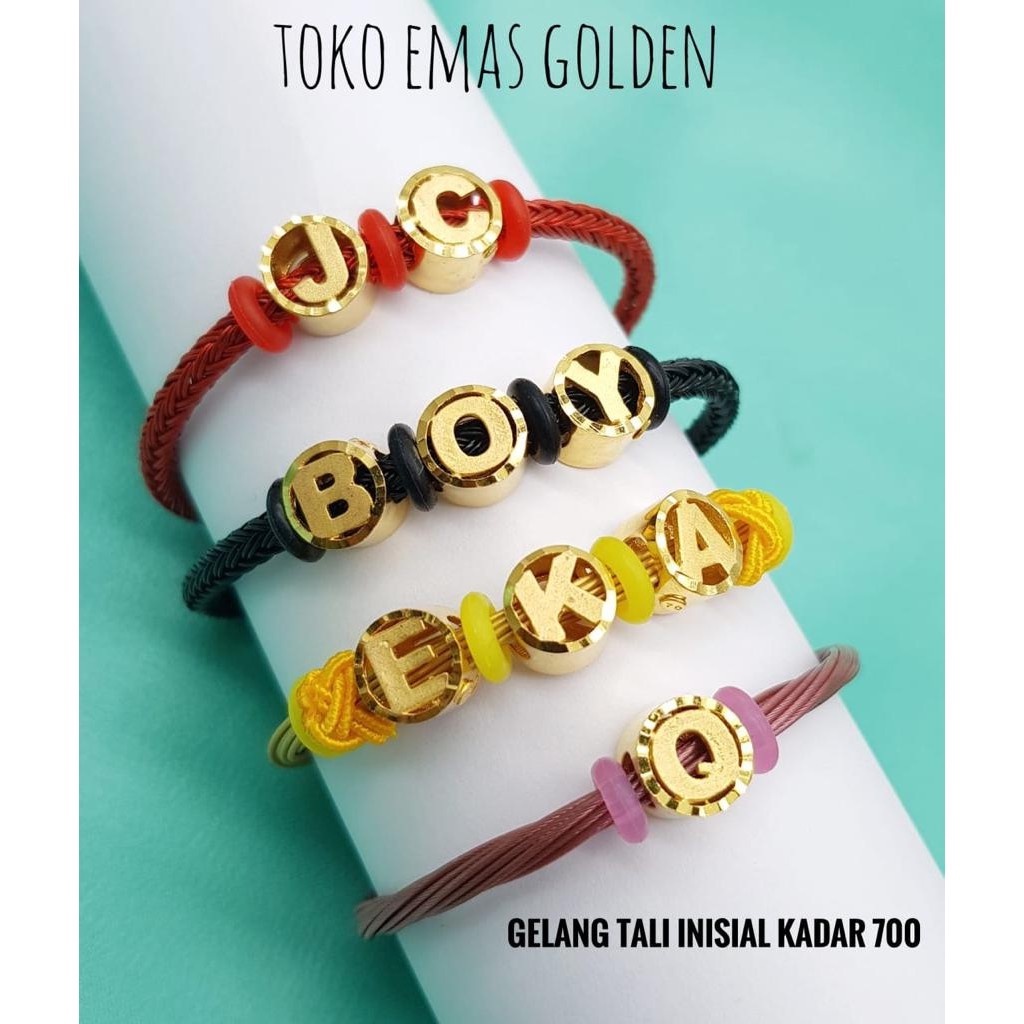 Jual Liontin Inisial Gelang Huruf 70% (TIDAK TERMASUK TALI) A-Z 16K 700 ...