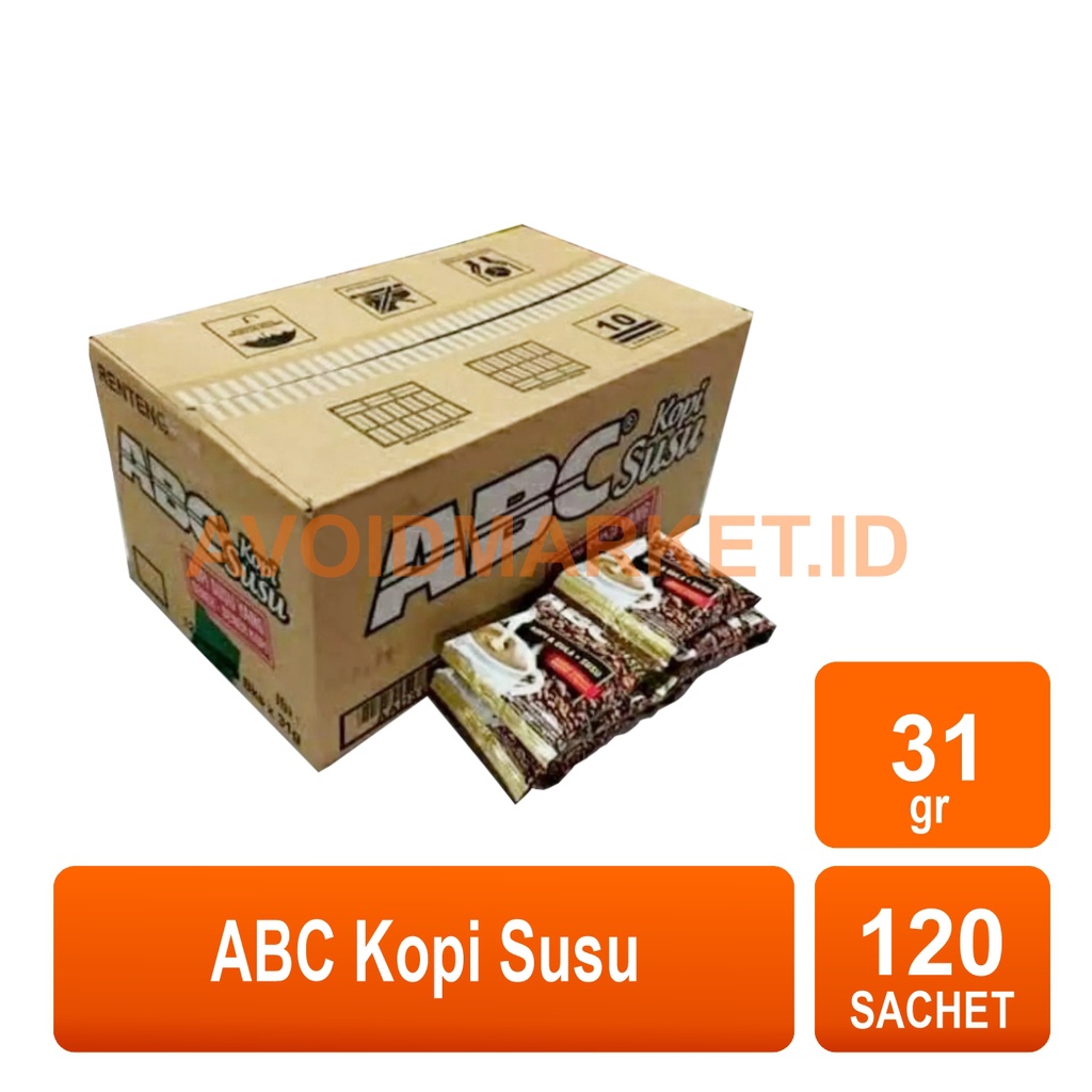 Jual ABC Susu Kopi Susu 31 gr x 120 Sachet (1 Dus) | Shopee Indonesia