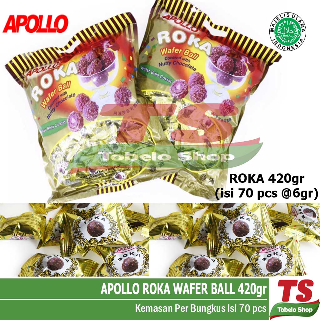 Jual APOLLO ROKA WAFER BALL isi 70 PCS | Shopee Indonesia