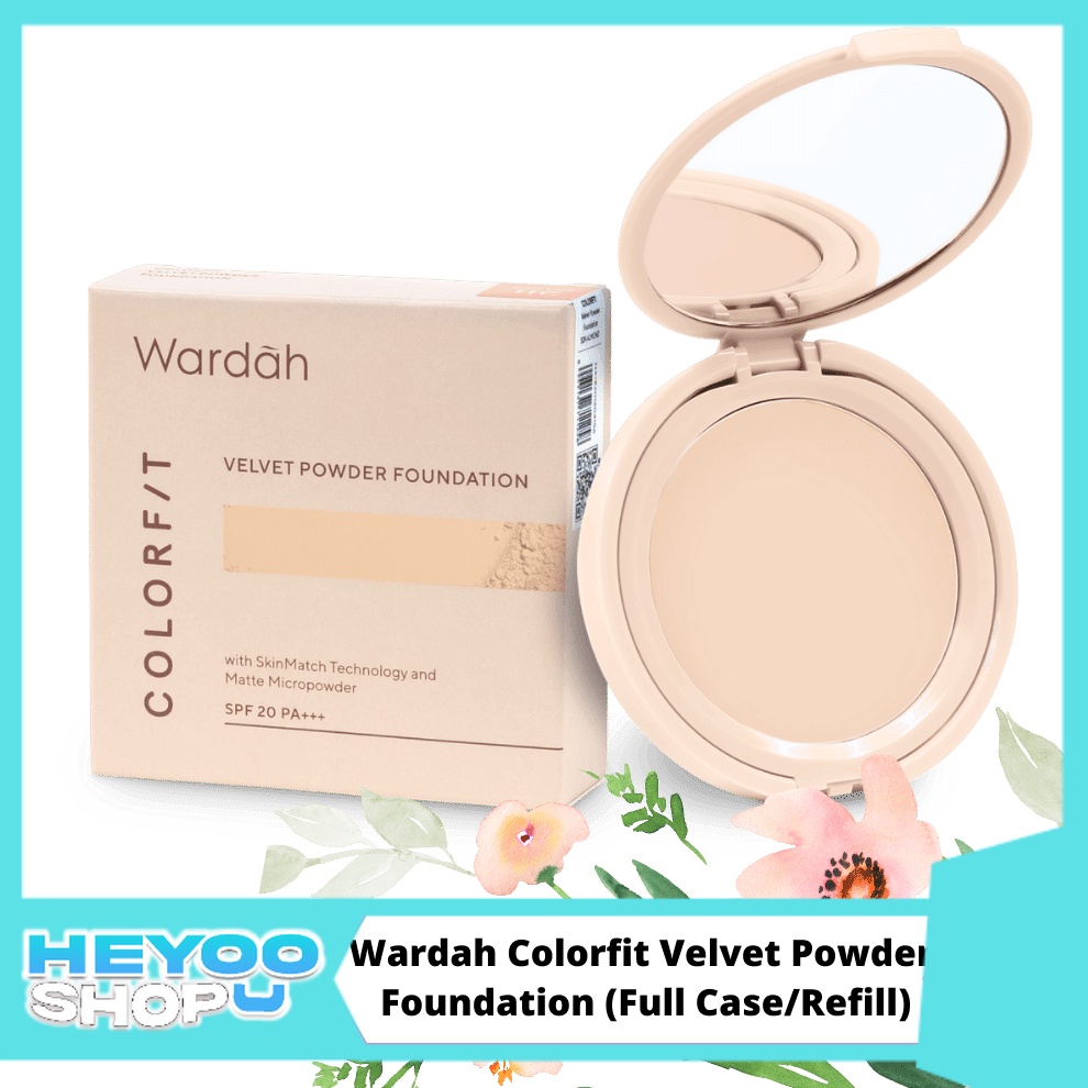 Jual Wardah Colorfit Velvet Powder Foundation (Full Case/Refill ...