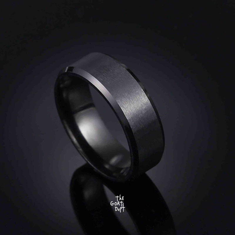 Jual The Goats Dept Solid Black Titanium Ring / tgd532 Cincin Hitam ...