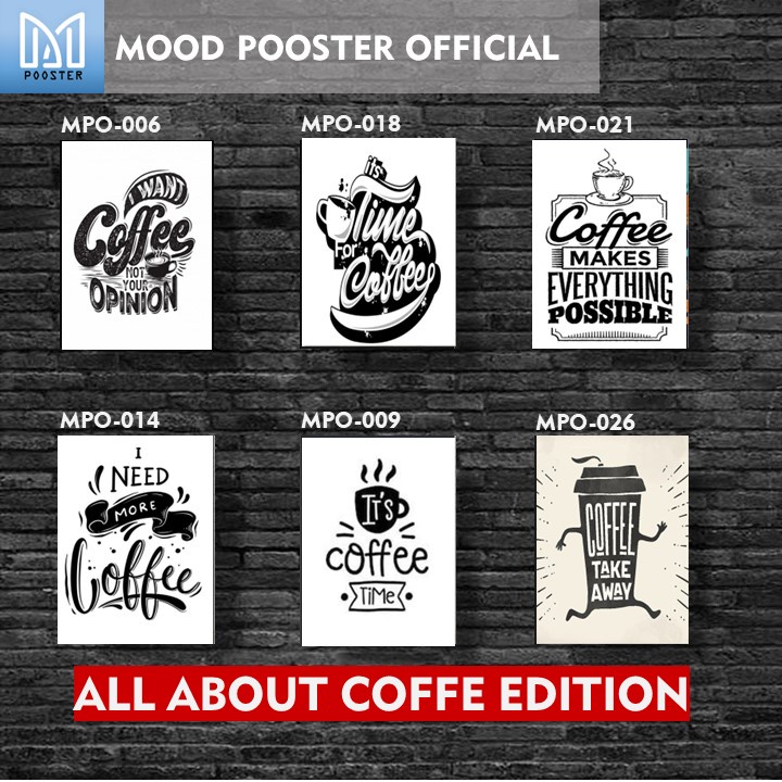 Jual POSTER DINDING EDISI TENTANG KOPI / KATA KATA TENTANG KOPI ...