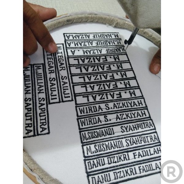 Jual papan nama bordir seragam Bordir Nama Custom | Shopee Indonesia