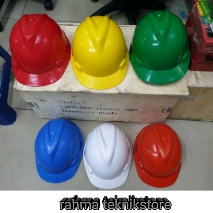 Jual Helm Proyek SNI Safety helmet - Merah / Helm Safety V-Gard Proyek ...