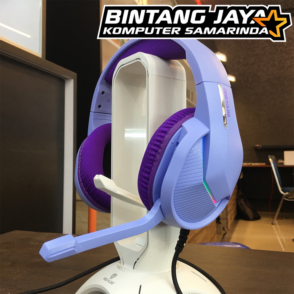 Jual Rexus Vonix F80 RGB - Gaming Headset - Black/Pink/White/Purple ...