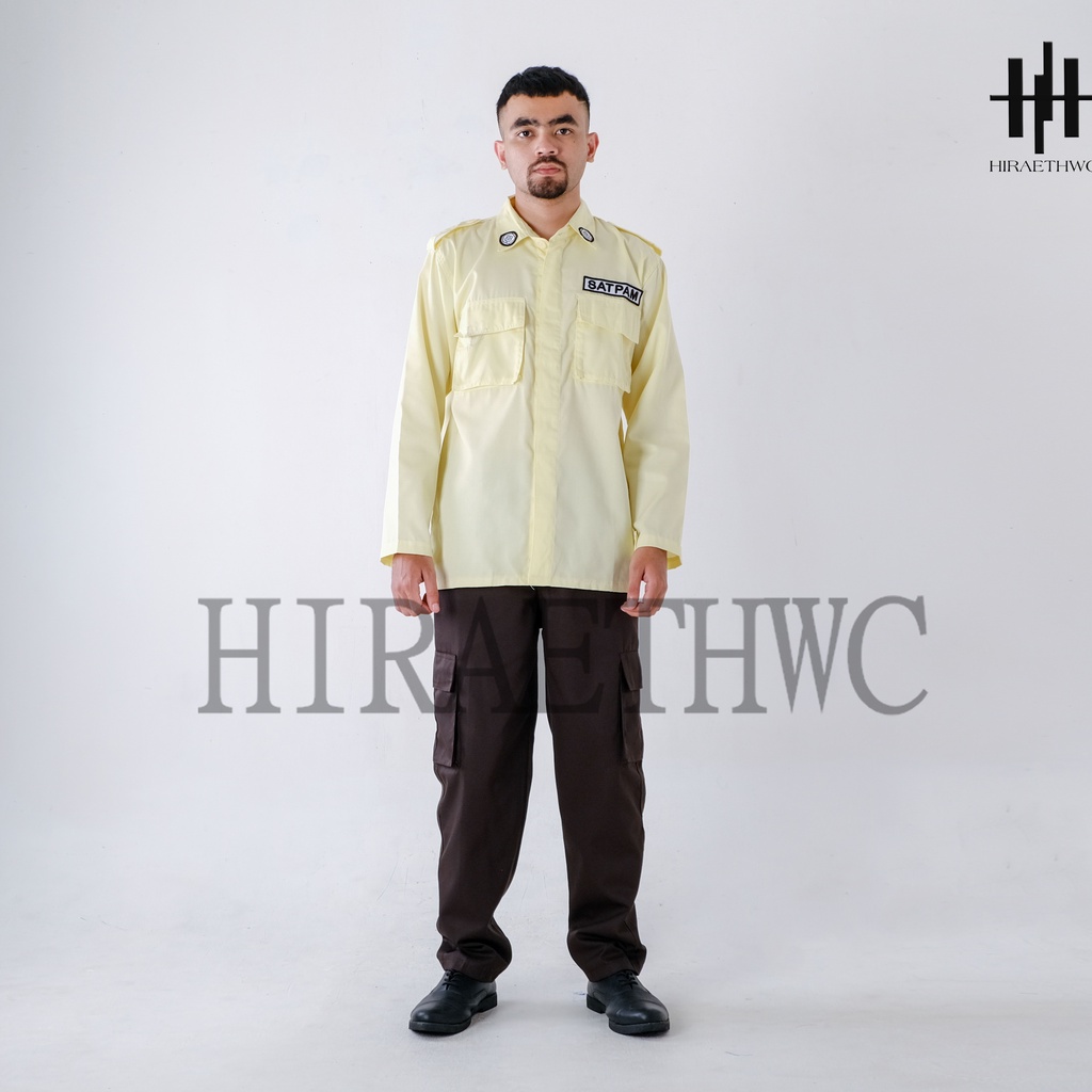Jual SERAGAM PAKAIAN DINAS LAPANGAN SATPAM SECURITY CREAM MODEL TERBARU ...