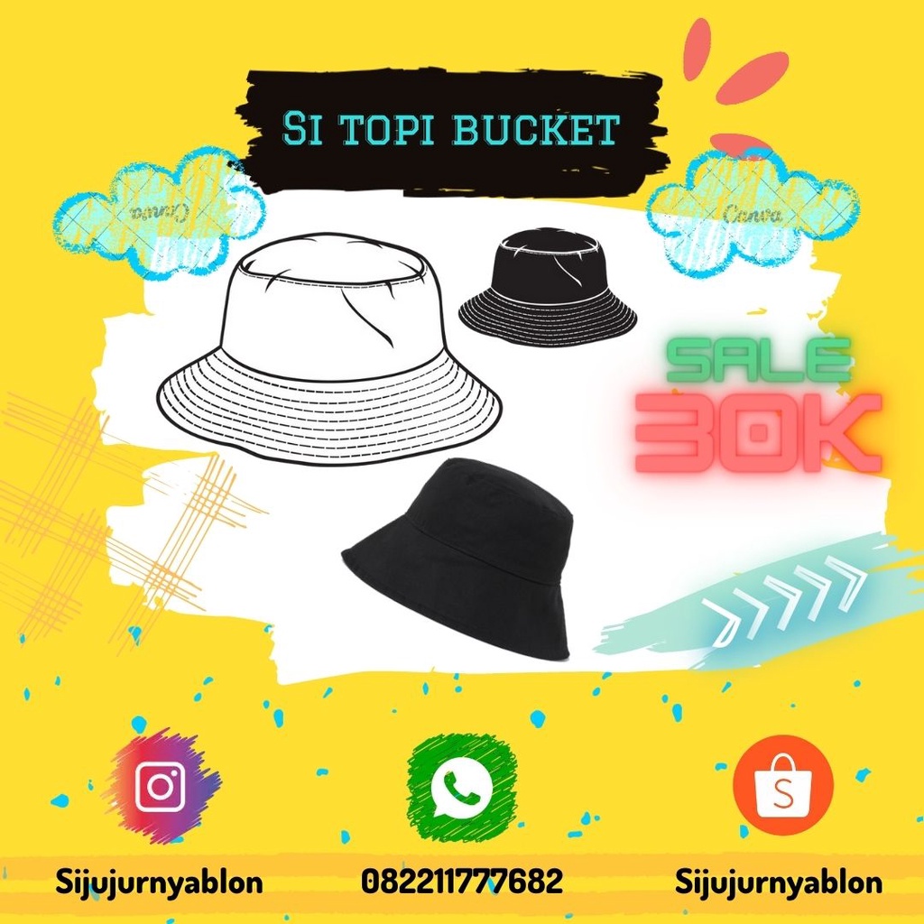 Jual Bucket Hat Desain Suka-Suka Bolak Balik Topi Bucket Custom Design ...