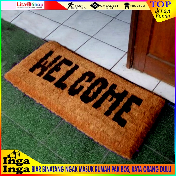 Jual Keset Kesed Sabut Serabut Kelapa Ijuk Tambang Keset Welcome Murah ...