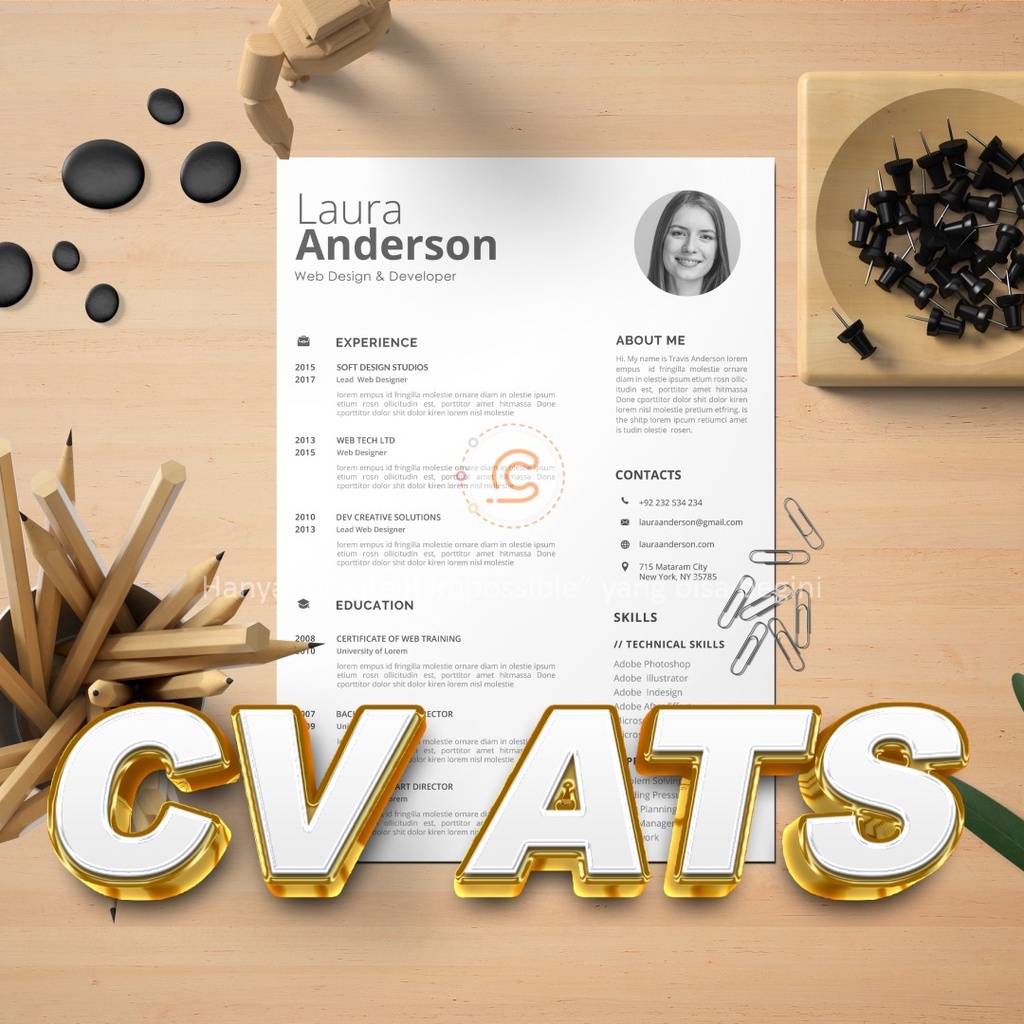 Jual CV ATS Friendly | Pembuatan CV Kreatif | Paket Surat Lamaran Kerja ...