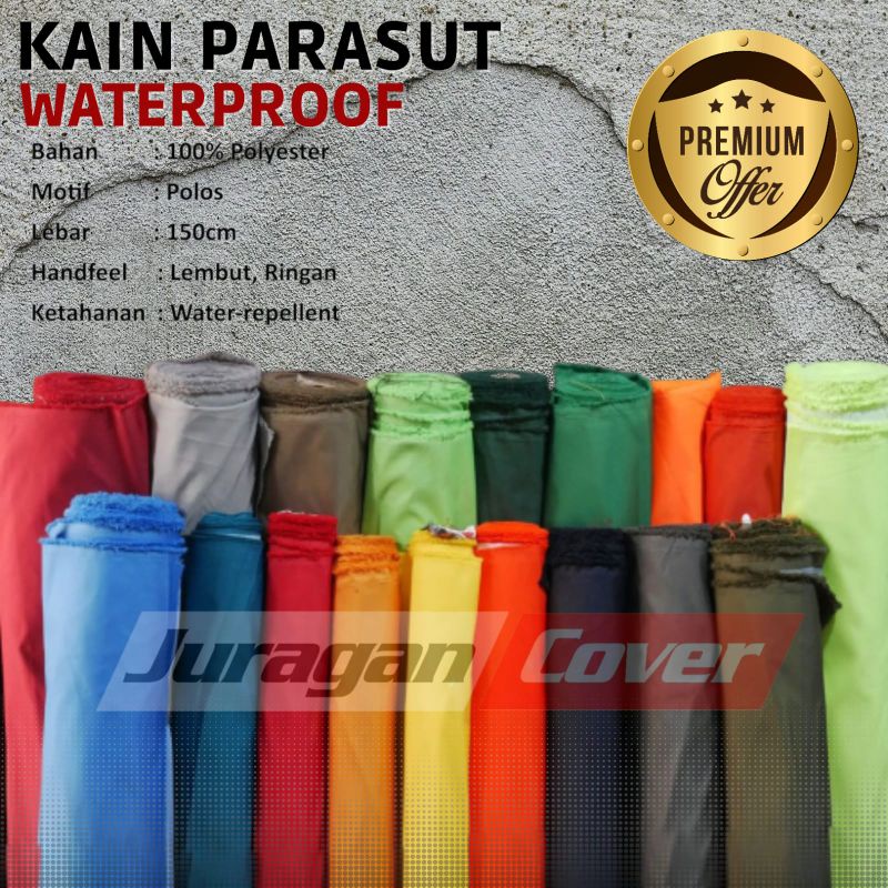 Jual Kain Parasut Waterproof Bahan Kain Anti Air Lebar 150 Cm | Shopee ...