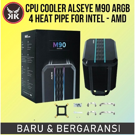 Jual CPU COOLER ALSEYE M90 ARGB 4 HEAT PIPE FOR INTEL - AMD | Shopee ...