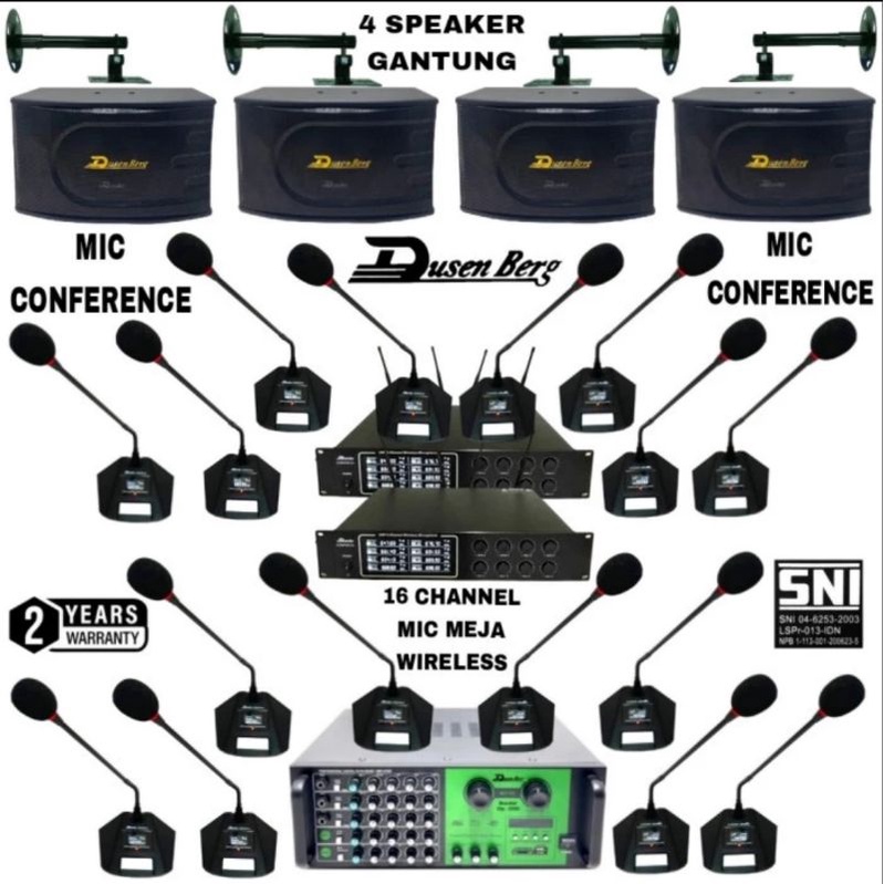 Jual Paket Sound Dusenberg Mic Conference 16 Channel 4 Speaker Gantung ...
