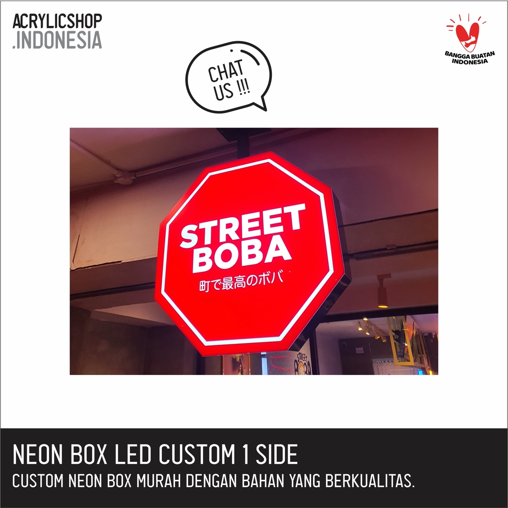 Jual Neon Box Custom / Neon Box Bulat / Kotak / Acrylic LED Indoor ...