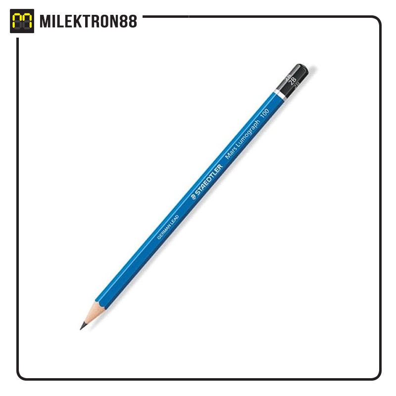 Jual STAEDTLER Pencil 2B Mars Lumograph Pensil 100-2B | Shopee Indonesia