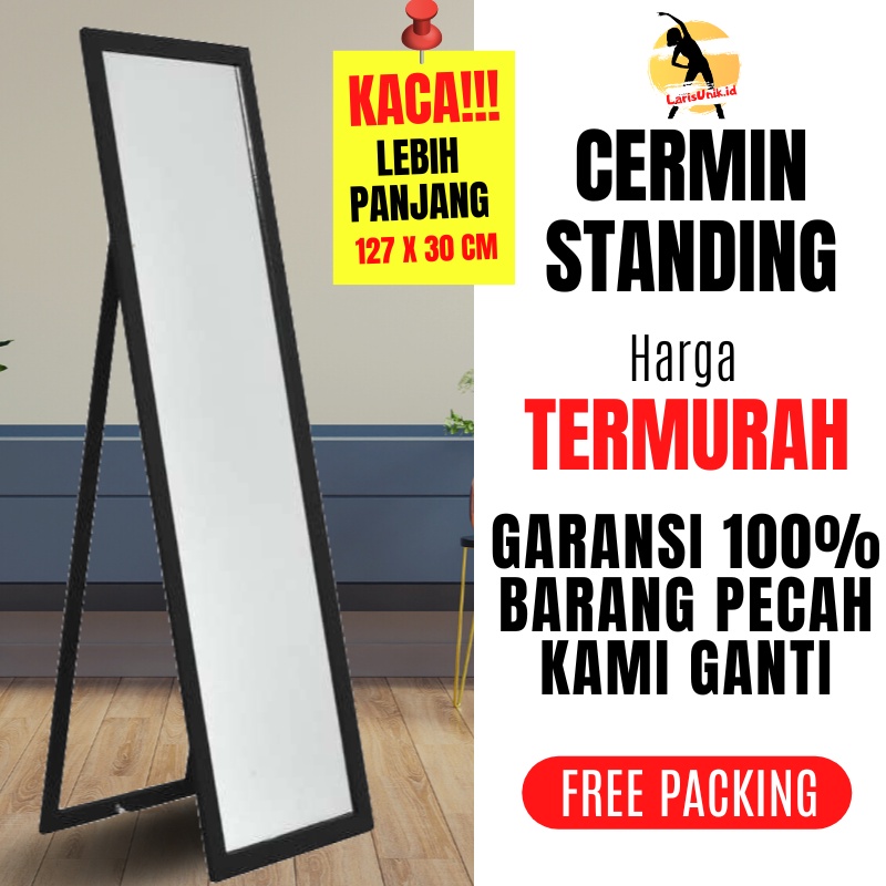 Jual Kaca Cermin Full Body Aesthetic 127 X 30 Cermin Standing Mirror Dinding Minimalis Rias ...