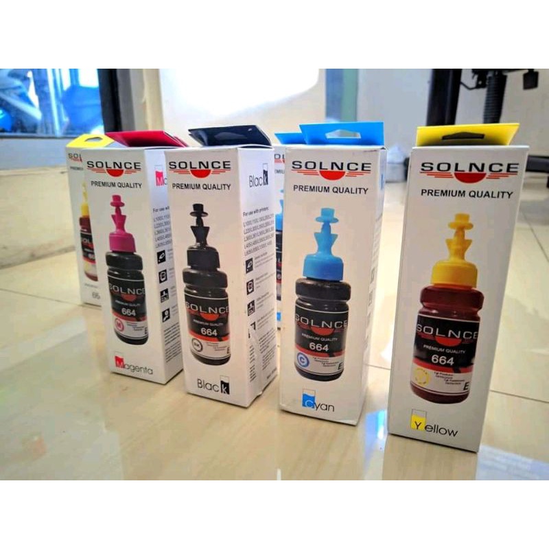 Jual Tinta solnce Epson 664 C, M,Y,K cocok untuk printer Epson L series ...