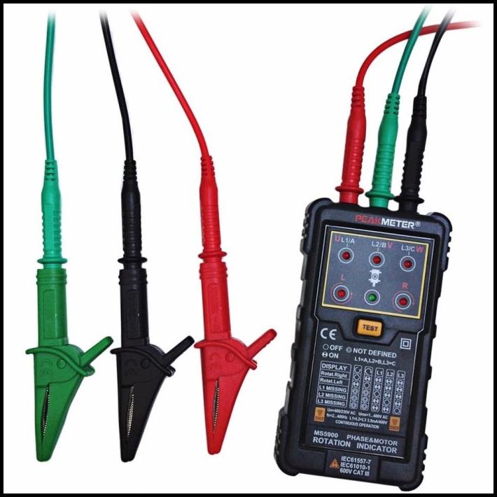 Jual Digital 3 Three Phase Indicator Rotation Sequence Meter Tester ...
